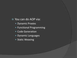 Aspect Oriented Programming | PPT