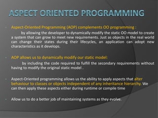 Aspect Oriented Programming | PPT