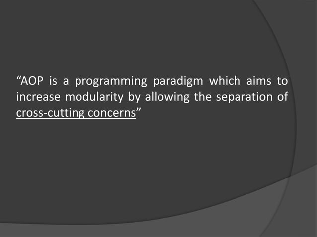 Aspect Oriented Programming | PPT