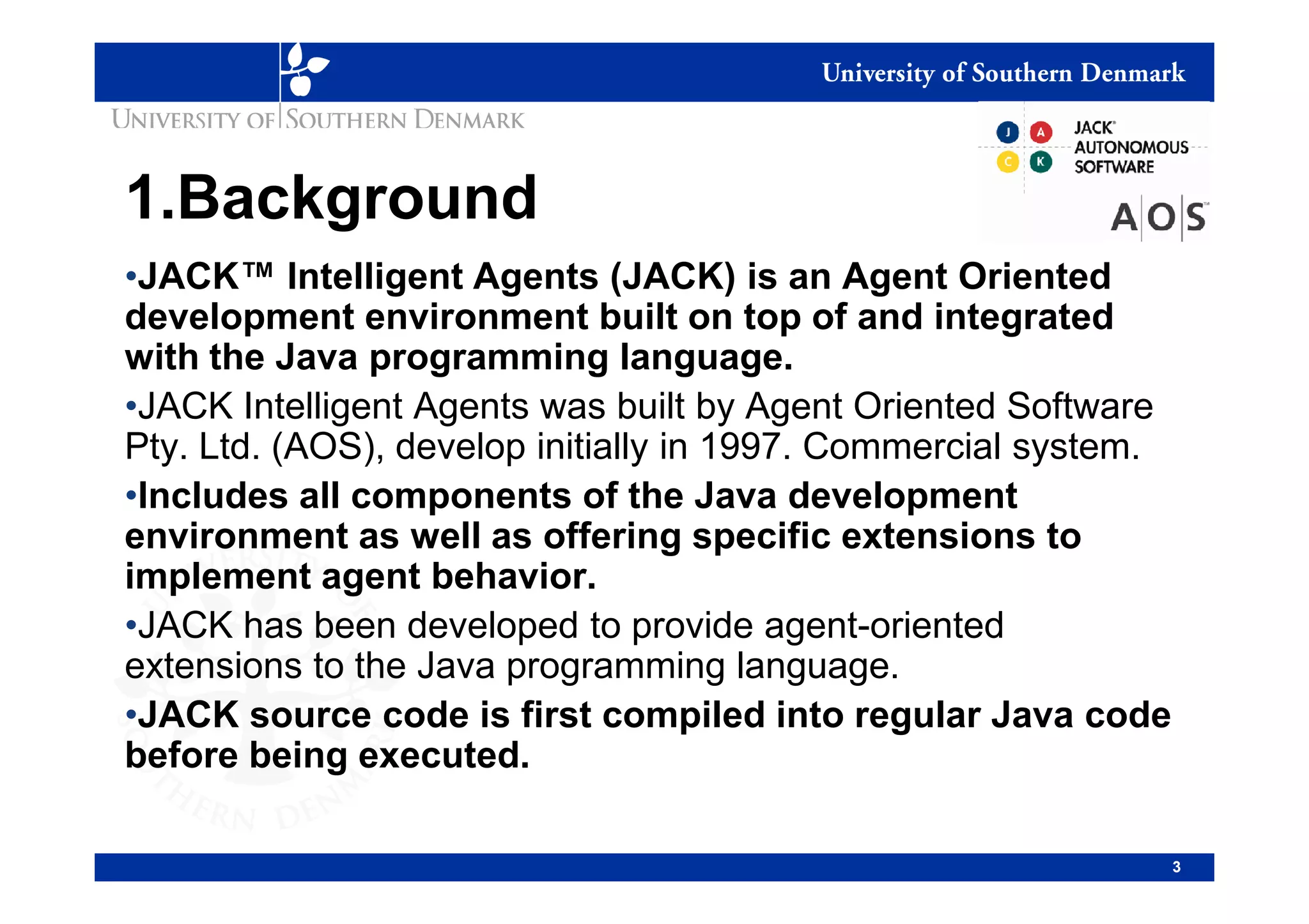 JACK intelligent Agents - an framework overview | PDF