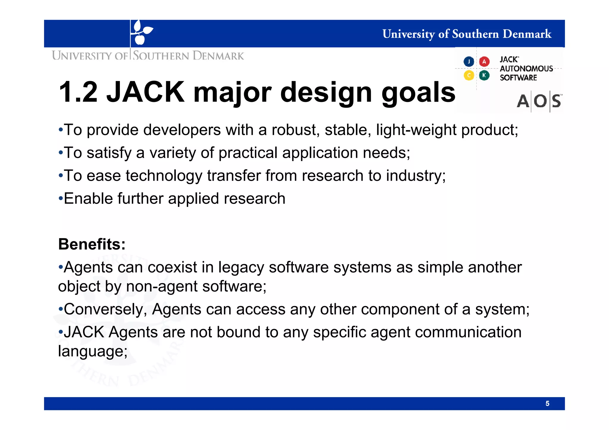 JACK intelligent Agents - an framework overview | PDF