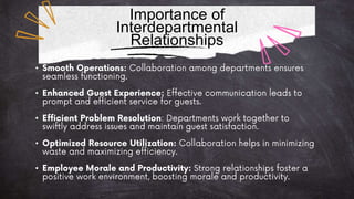 Interdepartmental Relationship Between HK & Frontoffice, HK ...