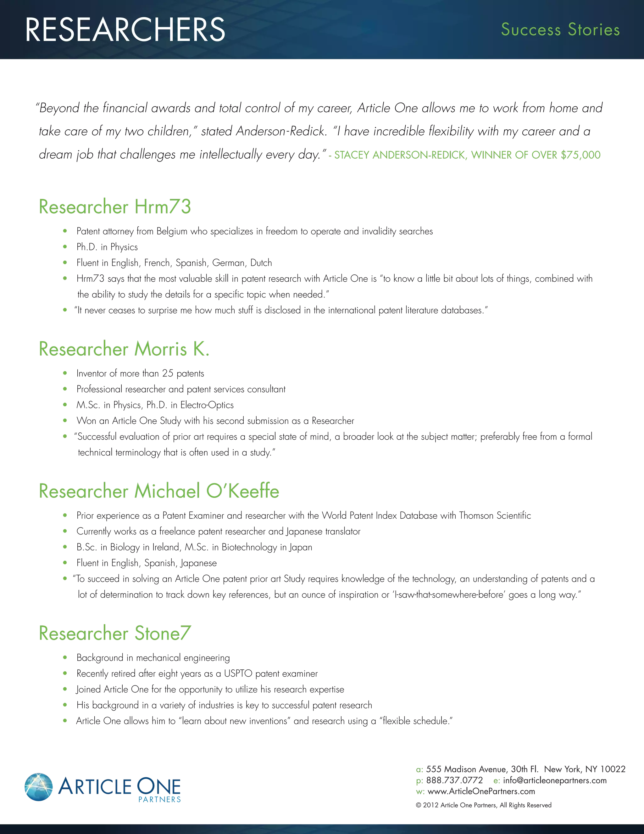 Article One Researcher Success | PDF