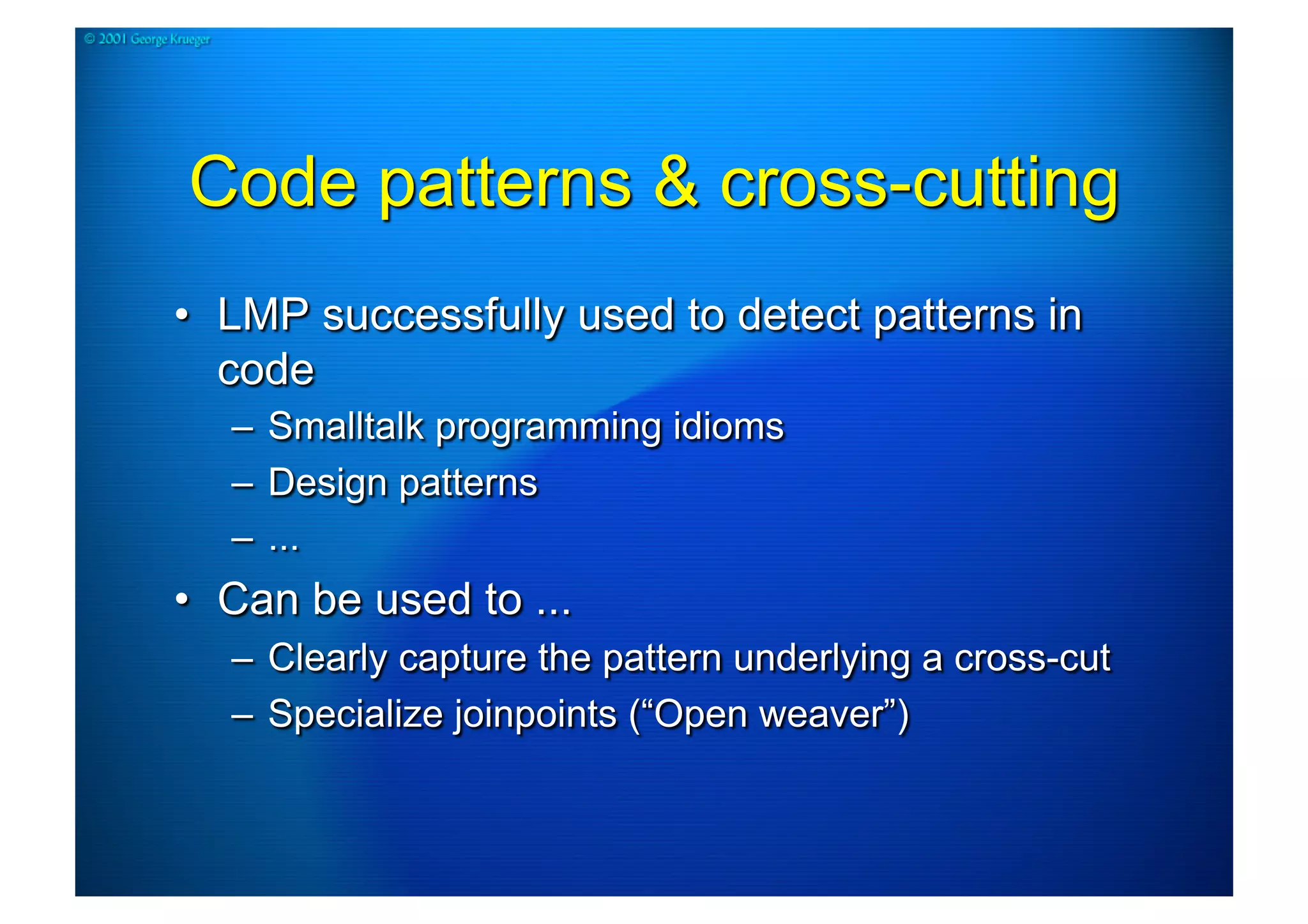 Aspect Oriented Programming In Smalltalk Pdf Programming Languages