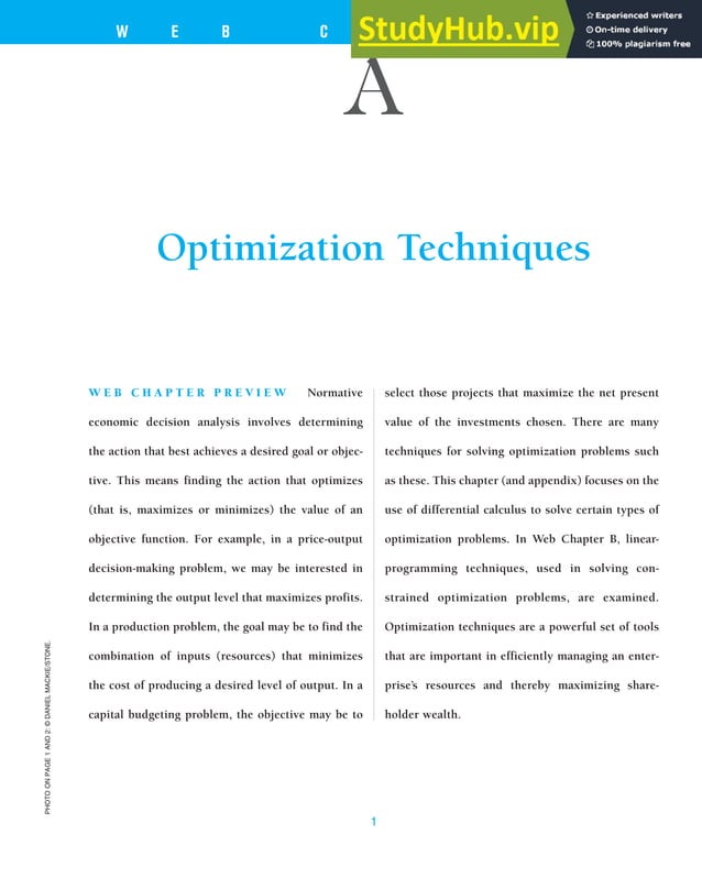 A Optimization Techniques | PDF