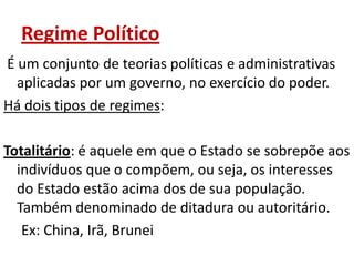 A organização política no planeta | PPTX