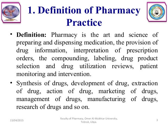 Orientation to Pharmacy