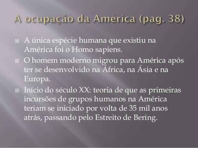 A origem do homem americano