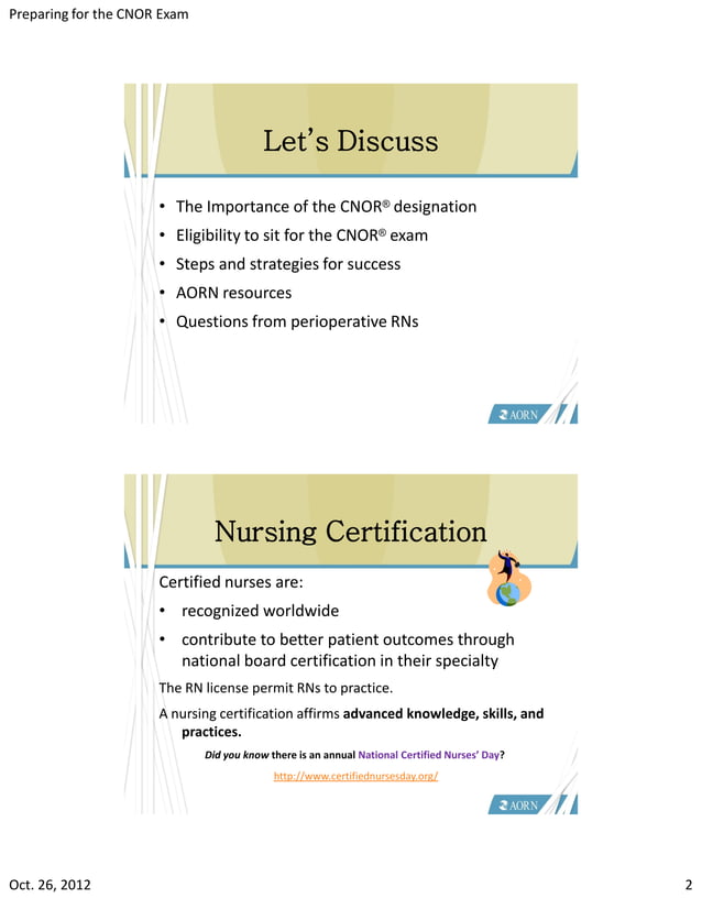 Preparing for the CNOR Exam | PDF