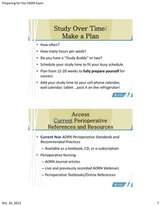 Preparing for the CNOR Exam | PDF