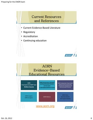 Preparing for the CNOR Exam | PDF