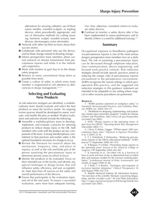 Aorn sharps injury prevention in the perioperative setting guidance ...