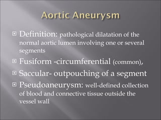 Aortic abdominal aneurism | PPT