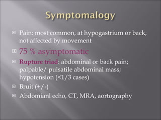 Aortic abdominal aneurism | PPT