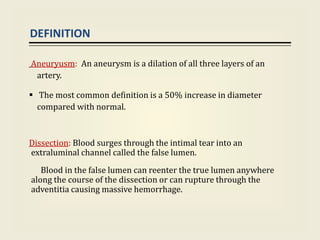 Aortic aneurysm and stenosis | PPTX