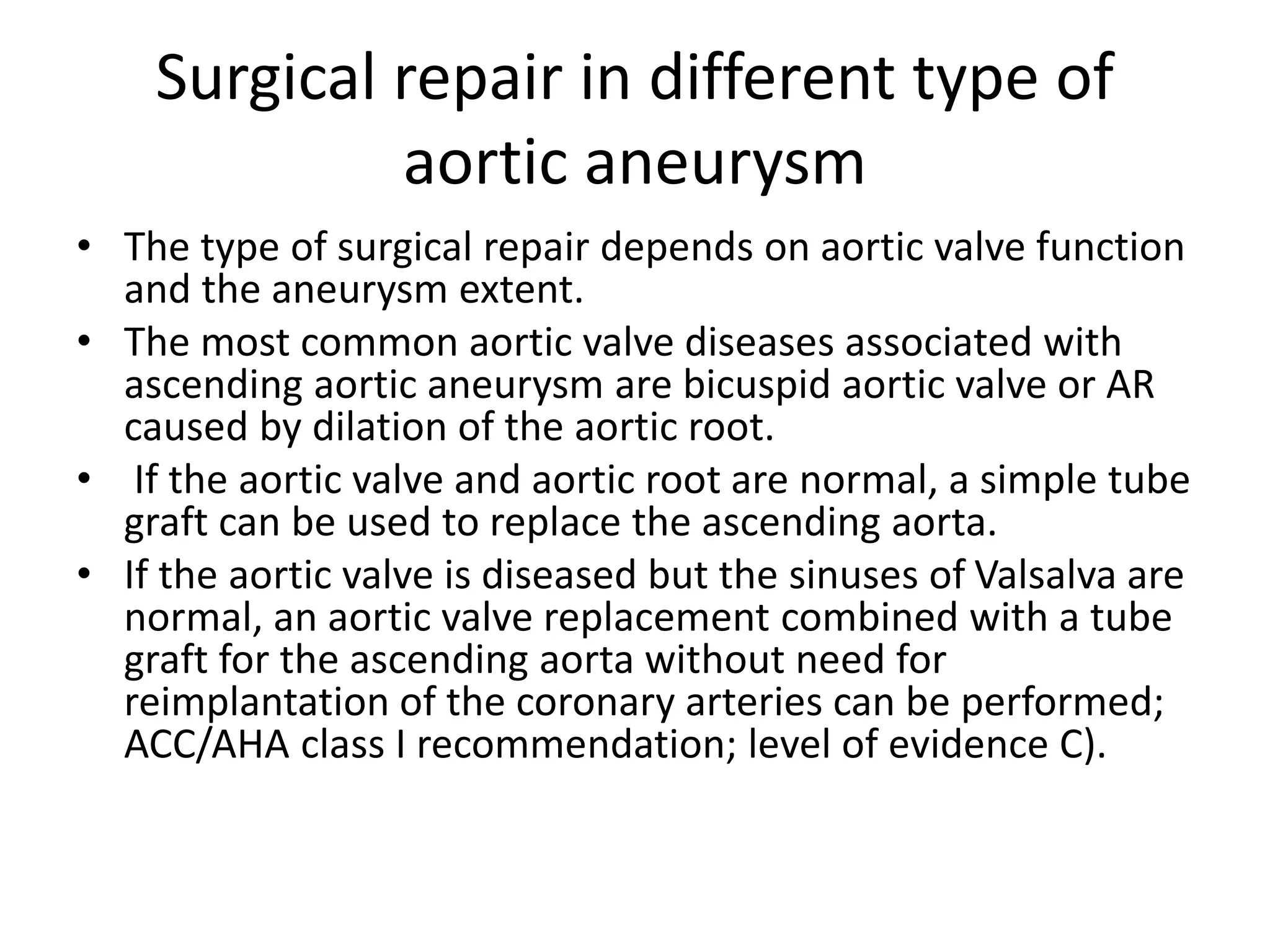 Aortic aneurysm dr jeevraj | PPTX
