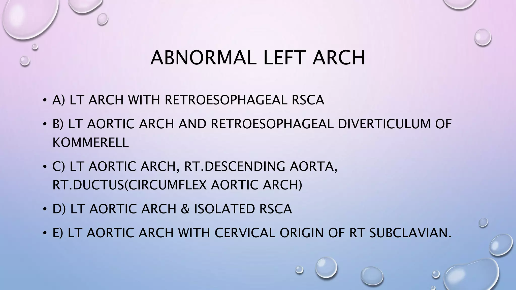 Aortic arch anomalies | PPTX | Heart and Cardiovascular Diseases ...