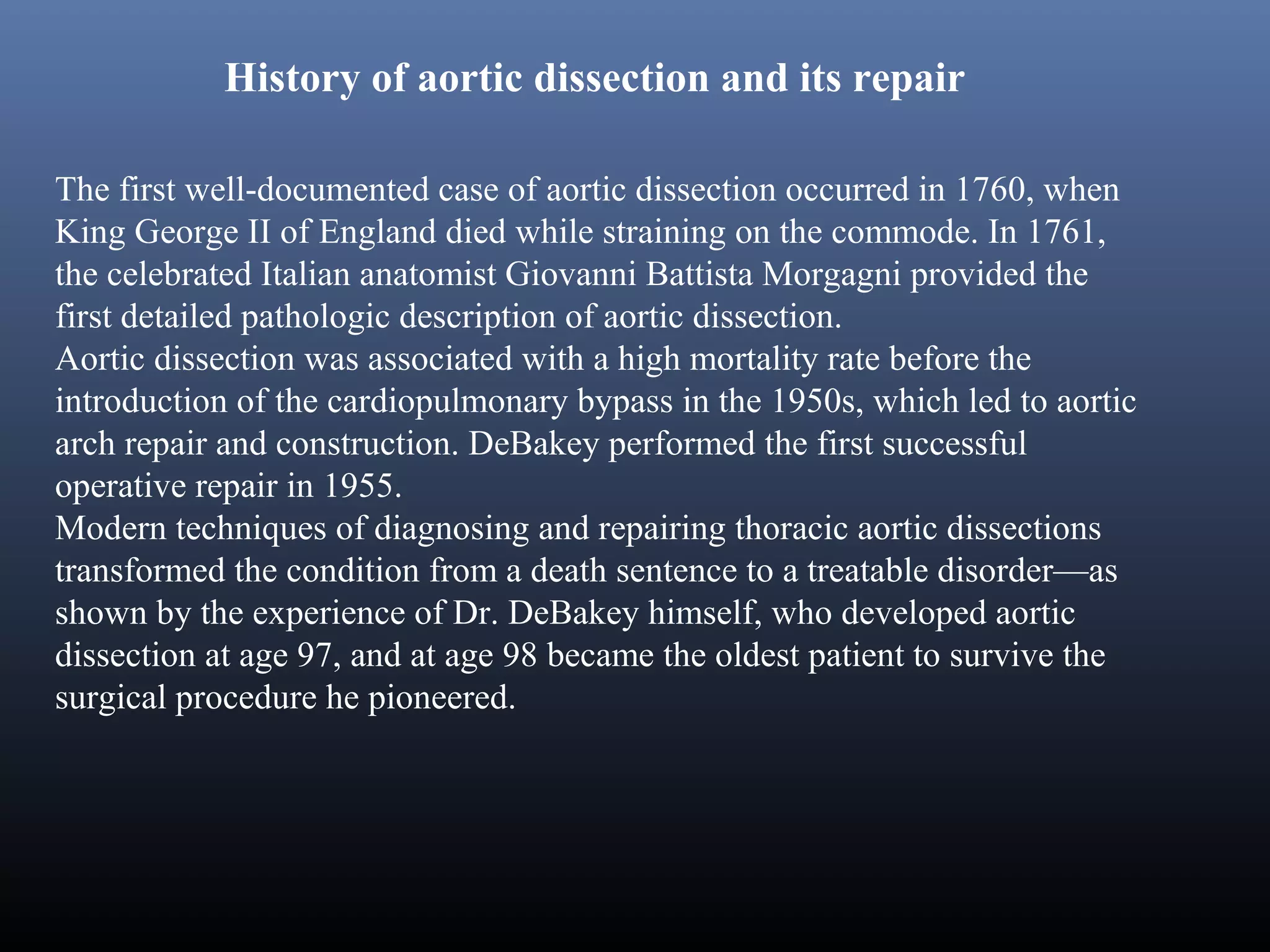Imaging of Aortic Dissection | PPT