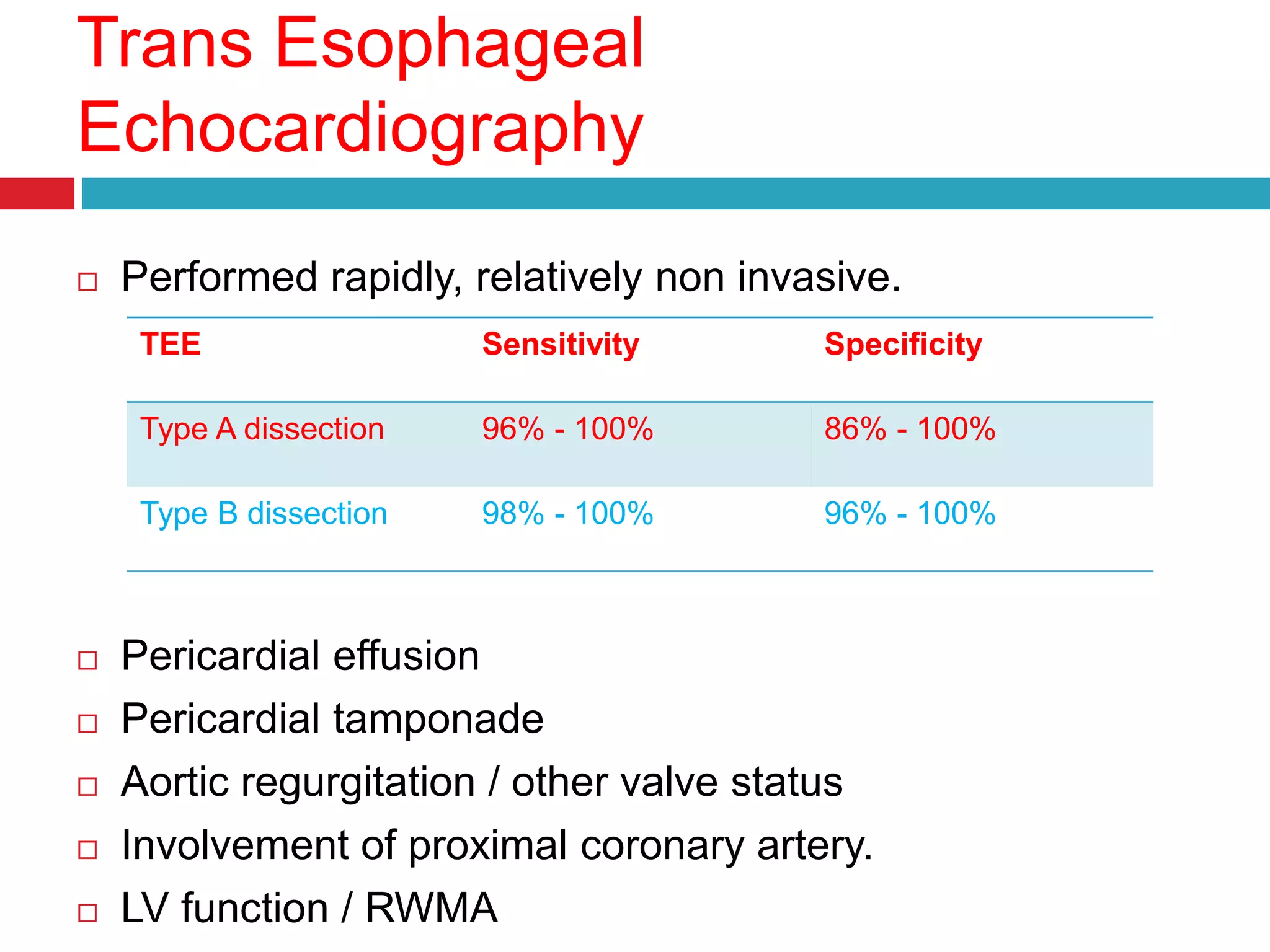 Diagnosis and management of aortic dissection | PPTX
