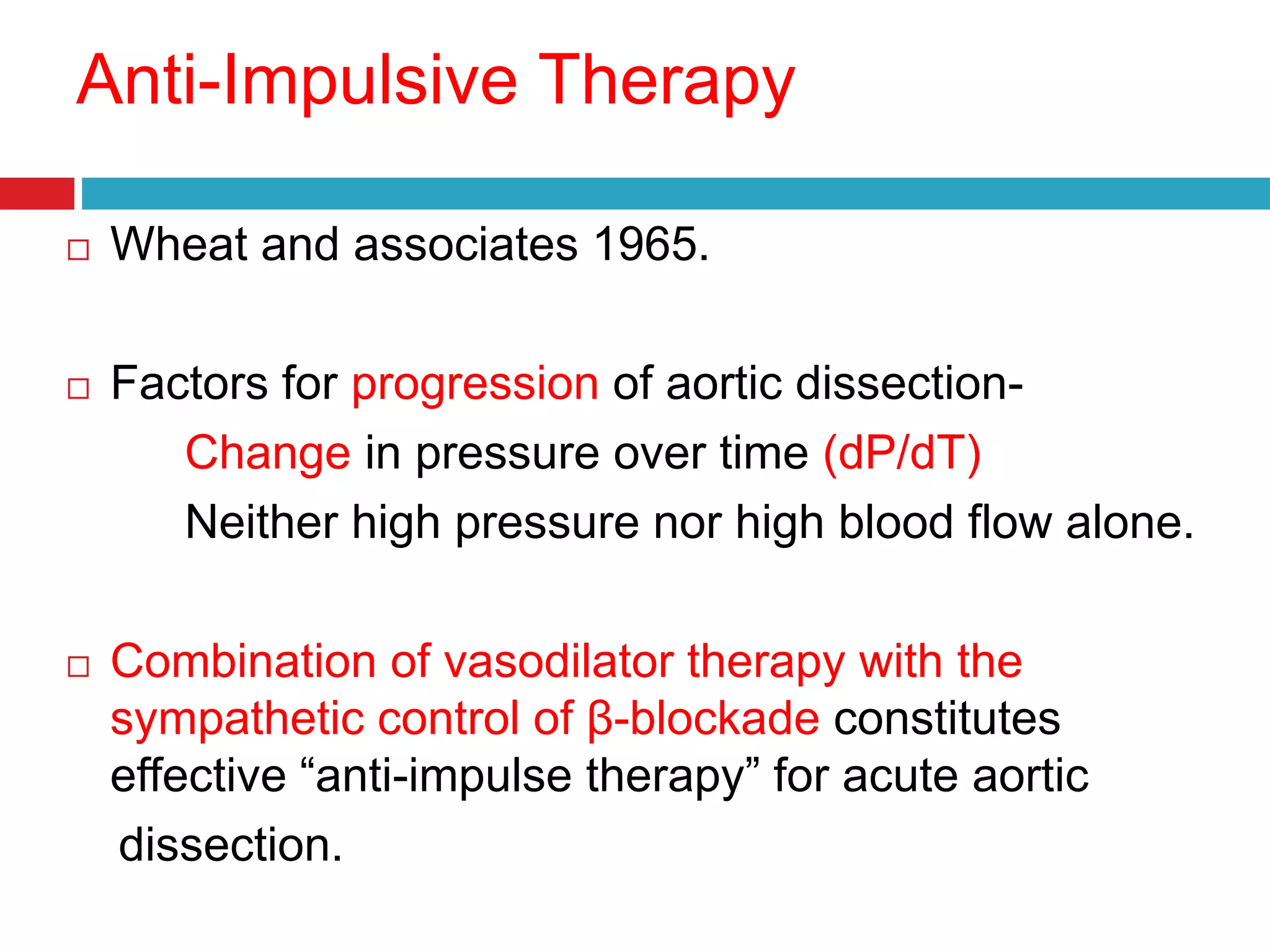 Diagnosis and management of aortic dissection | PPTX