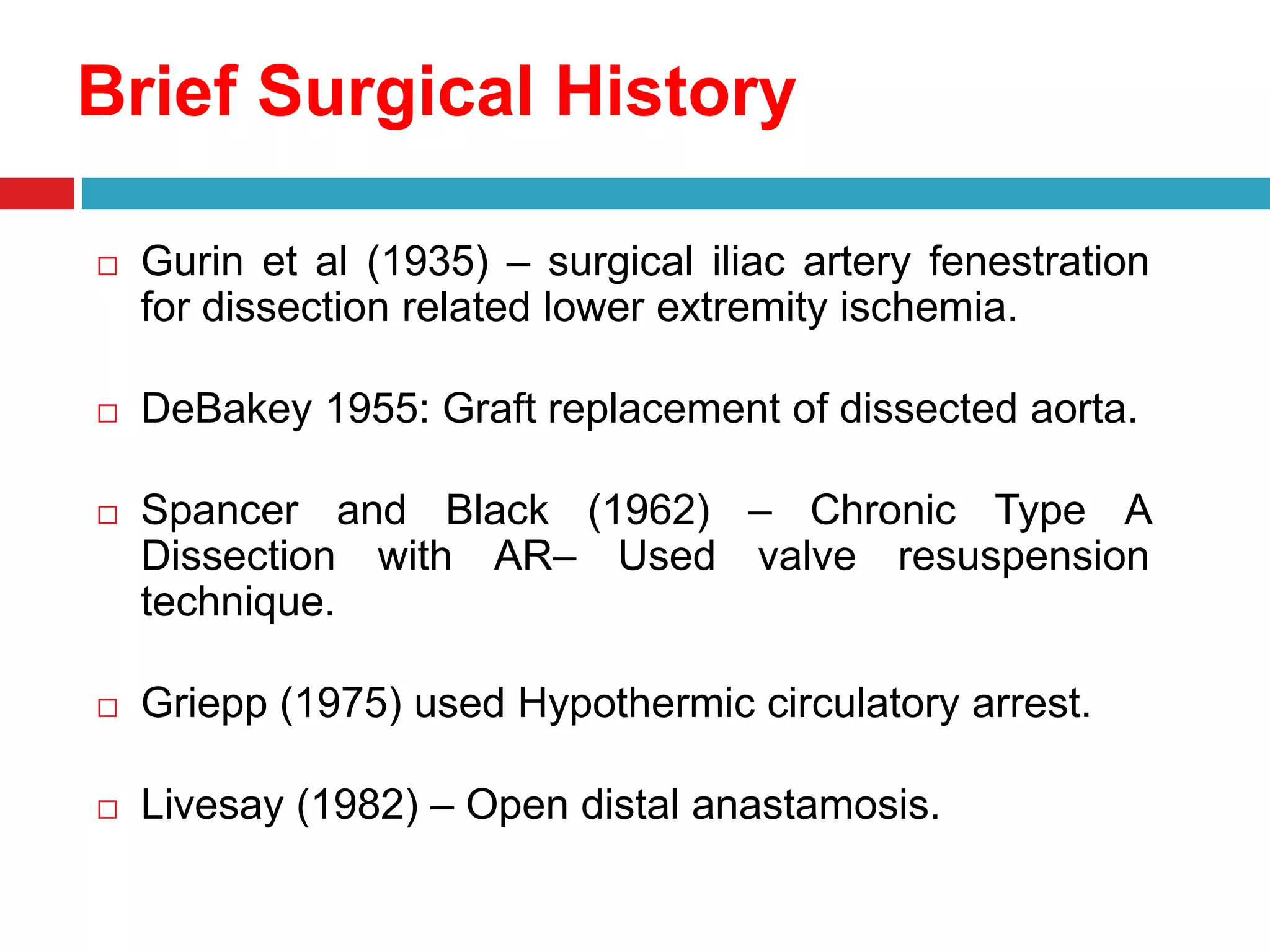 Diagnosis and management of aortic dissection | PPTX
