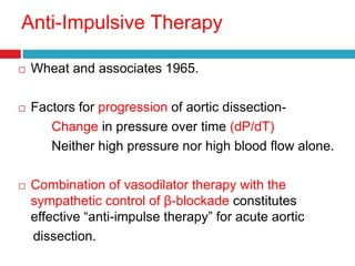 Diagnosis and management of aortic dissection | PPTX