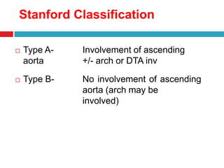 Diagnosis and management of aortic dissection | PPTX