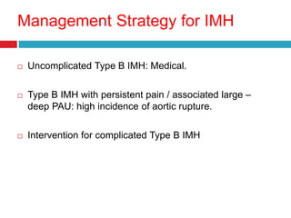 Diagnosis and management of aortic dissection | PPTX