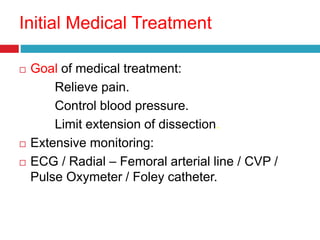 Diagnosis and management of aortic dissection | PPTX