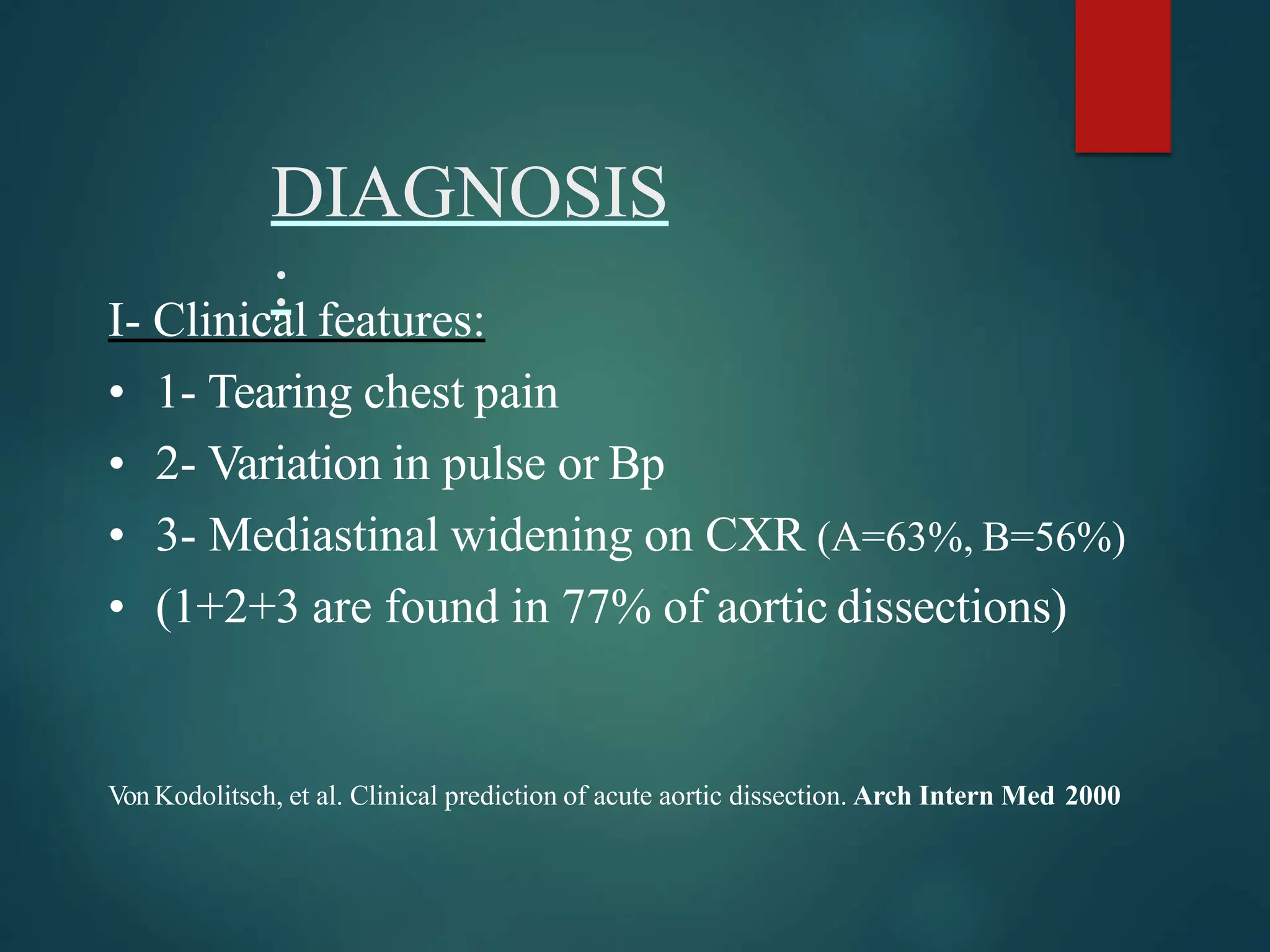 AORTIC DISSECTION and management of aortic dissection | PPTX