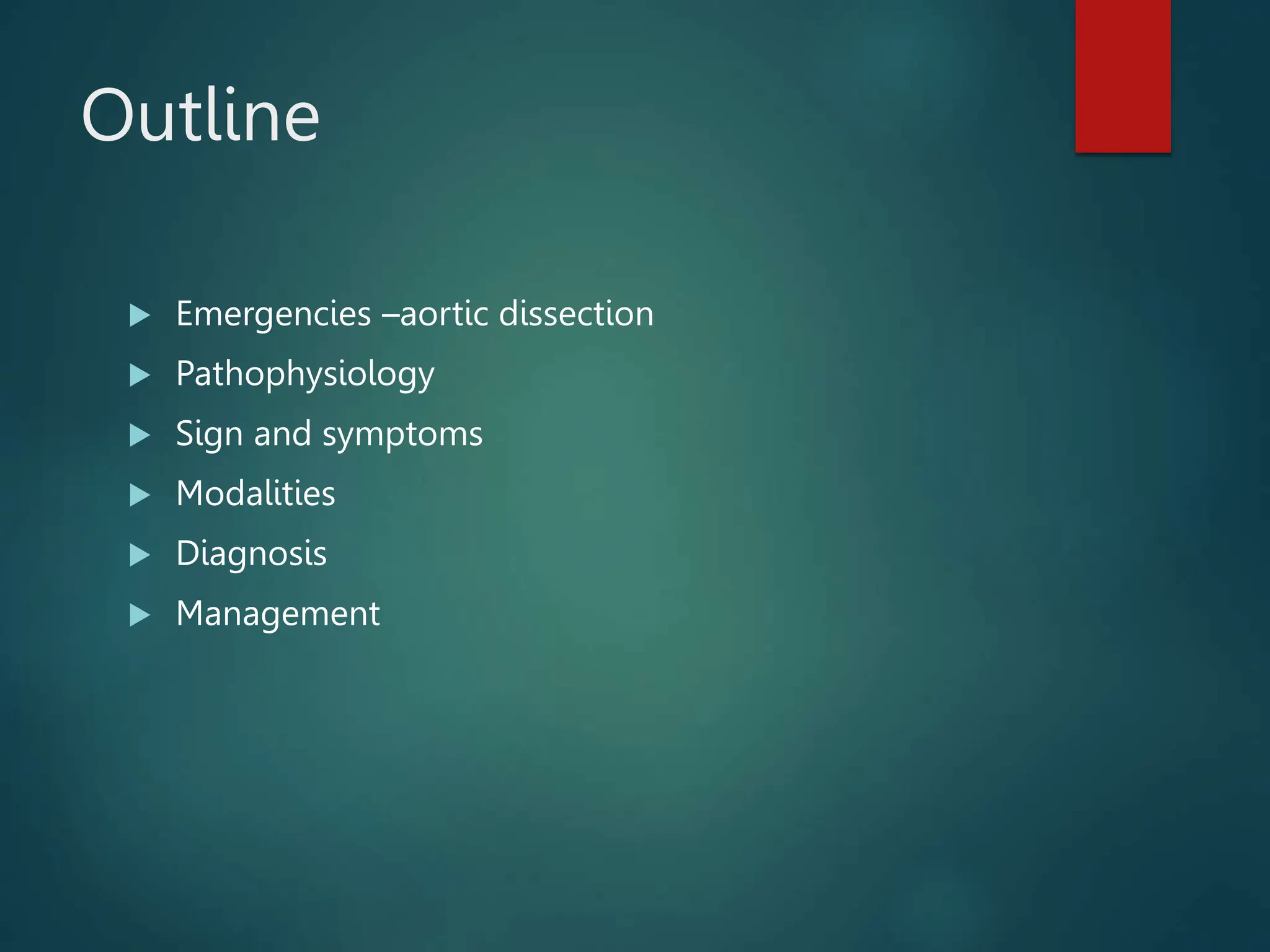 AORTIC DISSECTION and management of aortic dissection | PPTX