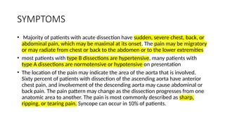 aortic dissection everthing about topics | PPTX