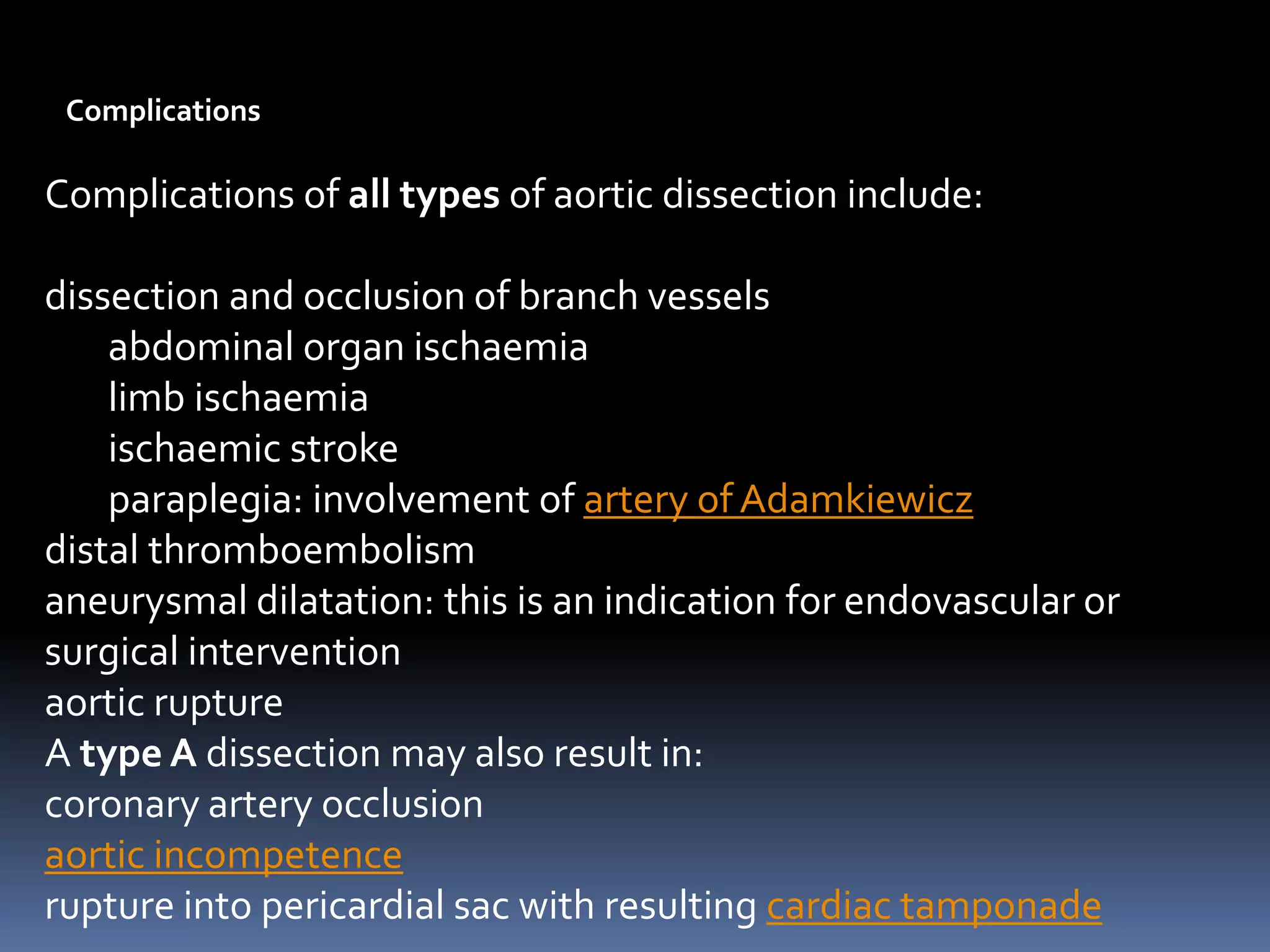Aortic dissection 01 | PPTX