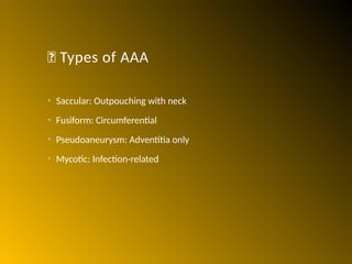 Aortic Dissection, Aortic Syndromes & Aneurysmal Diseases by KEYUR.pptx
