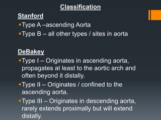 Aortic dissection | PPTX
