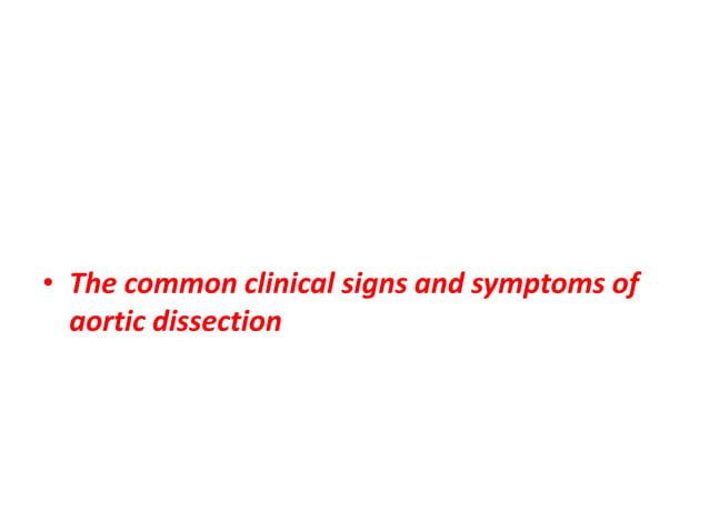 Aortic dissection ppt | PPTX | Heart and Cardiovascular Diseases ...