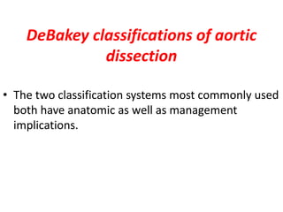 Aortic dissection ppt | PPTX
