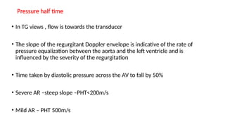 aortic regurgitation Tranesophhageal echocardiographic evaluation | PPTX