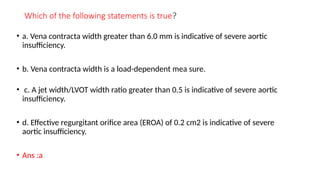 aortic regurgitation Tranesophhageal echocardiographic evaluation | PPTX