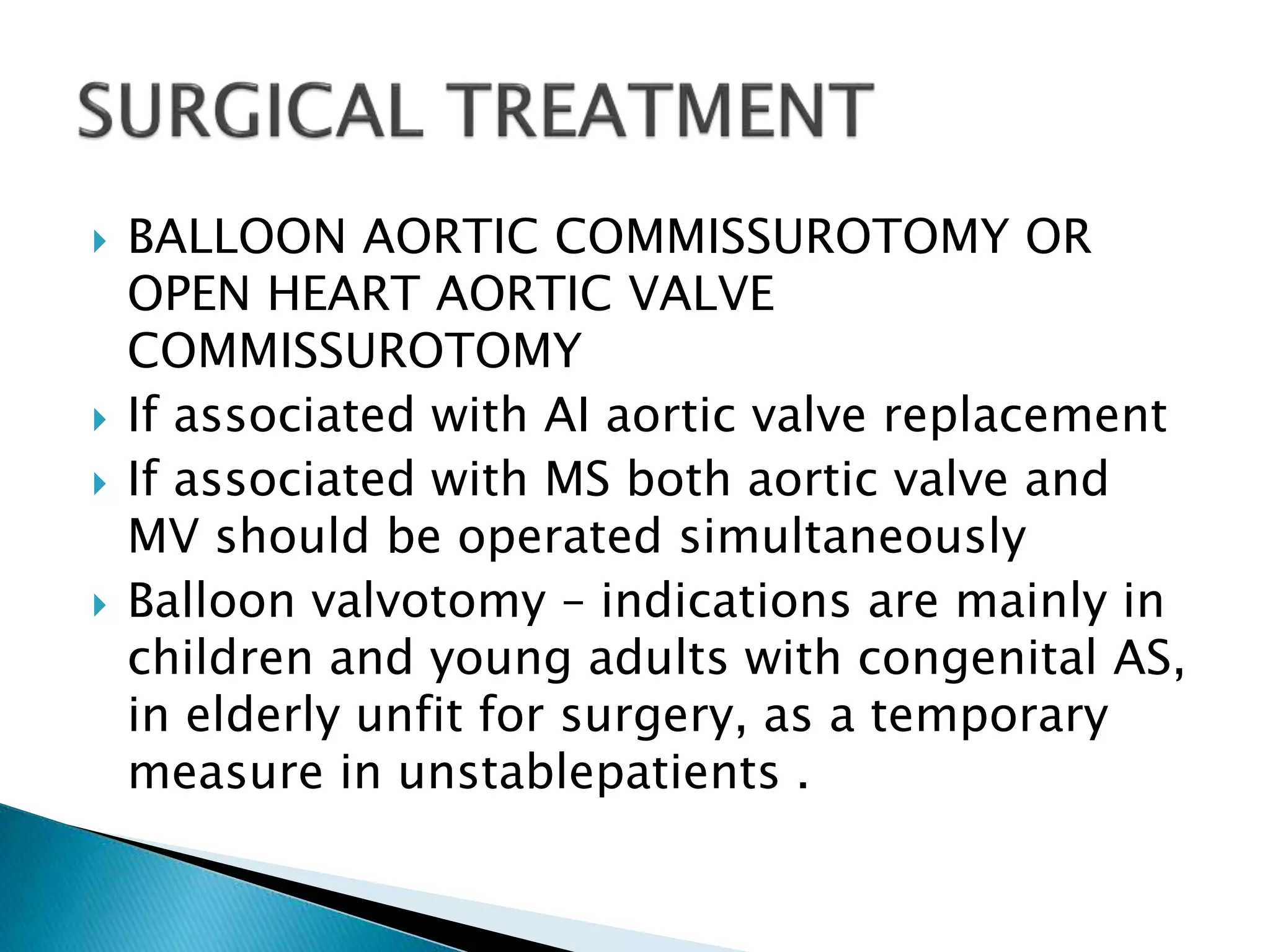 Aortic stenosis | PPTX