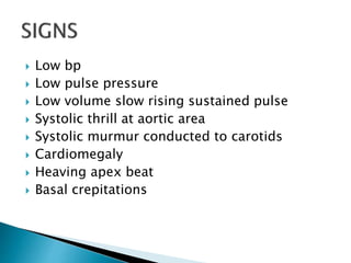 Aortic stenosis | PPTX