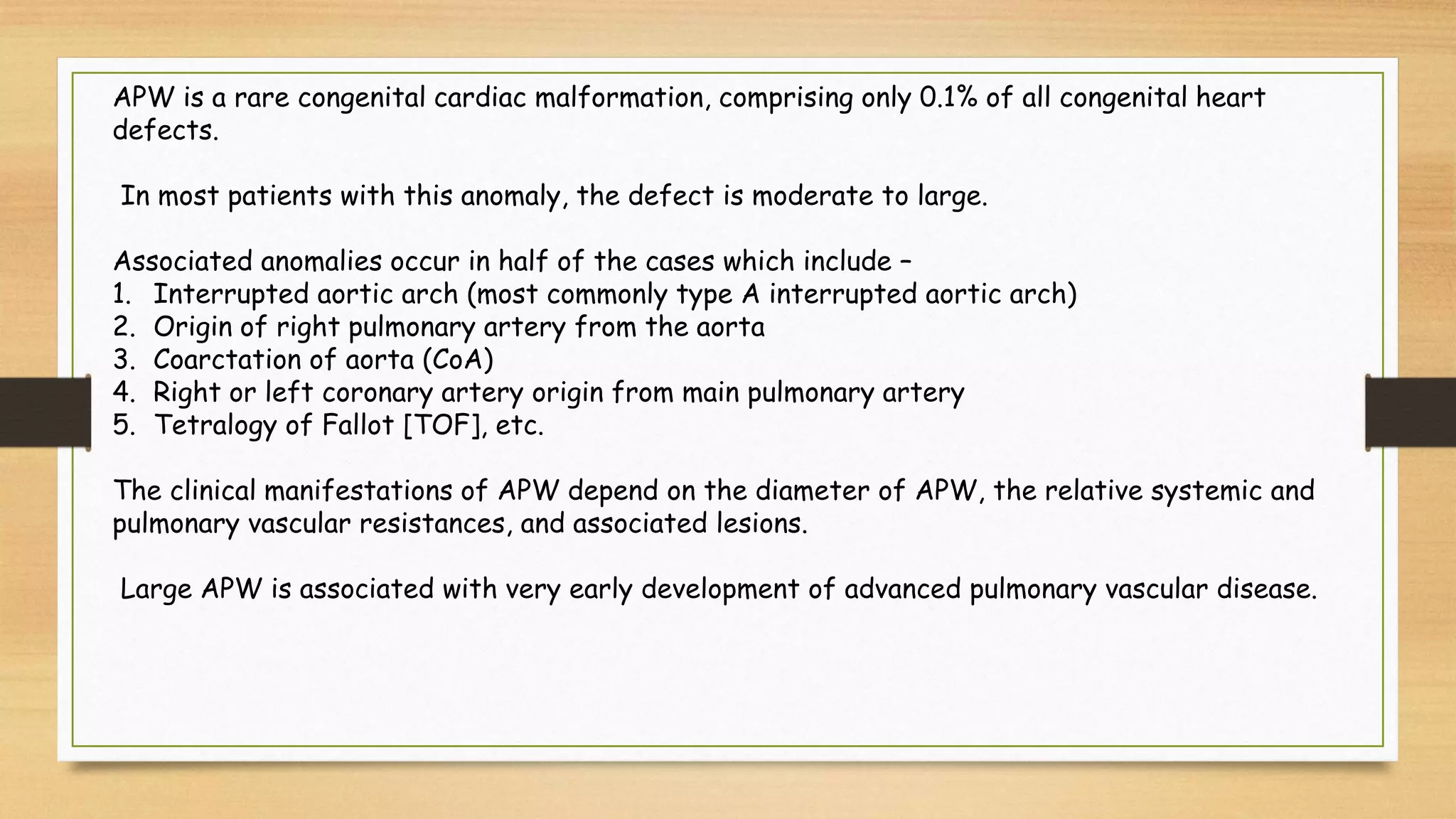 Aorto pulmonary window may 2021 | PDF