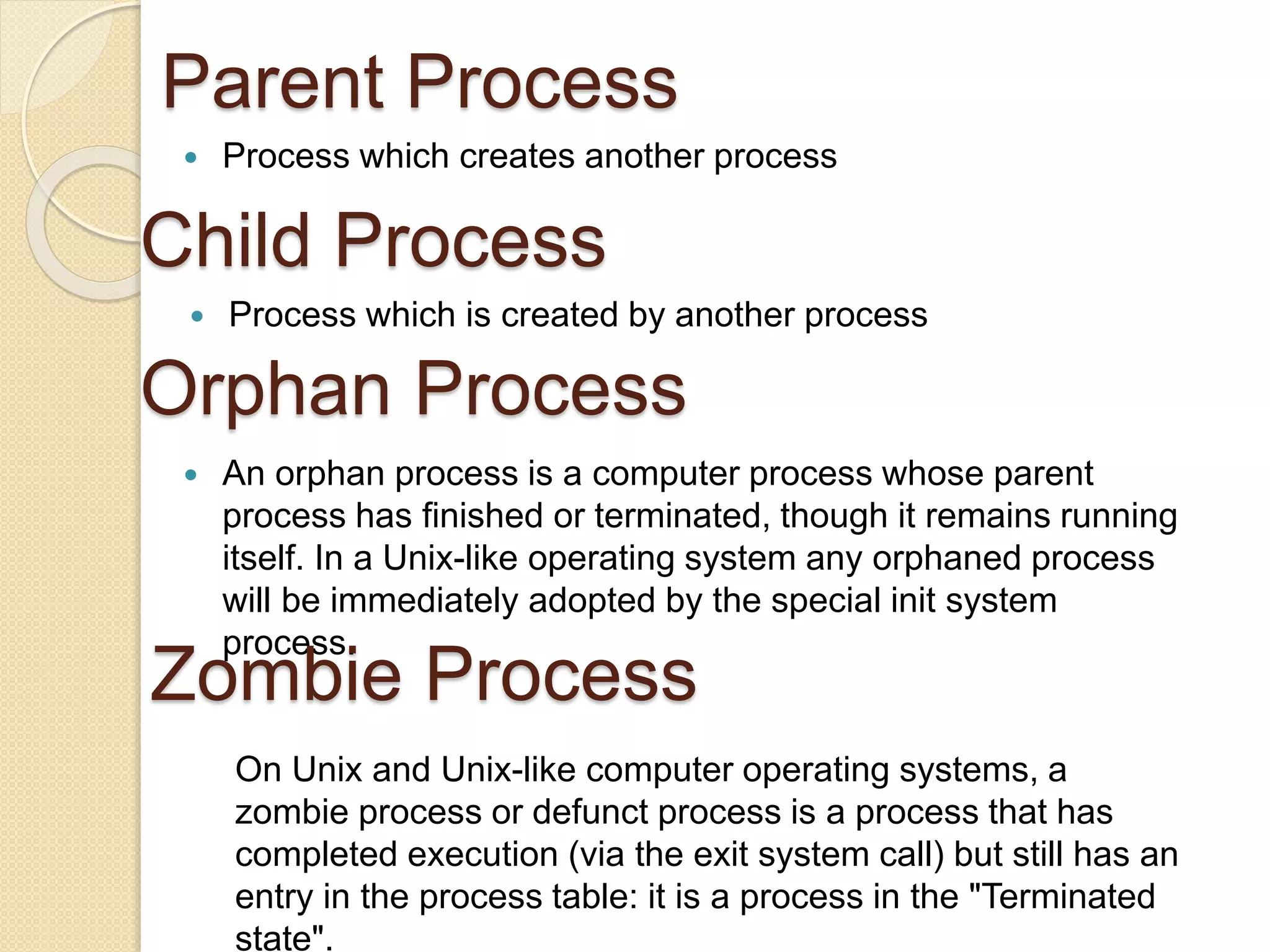 Advanced Operating Systemsprocess Management Ppt 