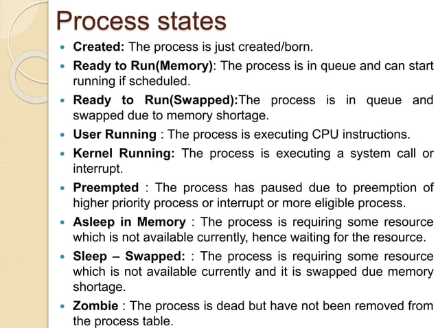 Advanced Operating Systems......Process Management | PPT