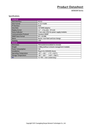 3RU AOS03 Catv optical transmission platform | PDF