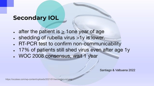 Pre- and Perioperative Measures in Rubella Cataract Management: The ...
