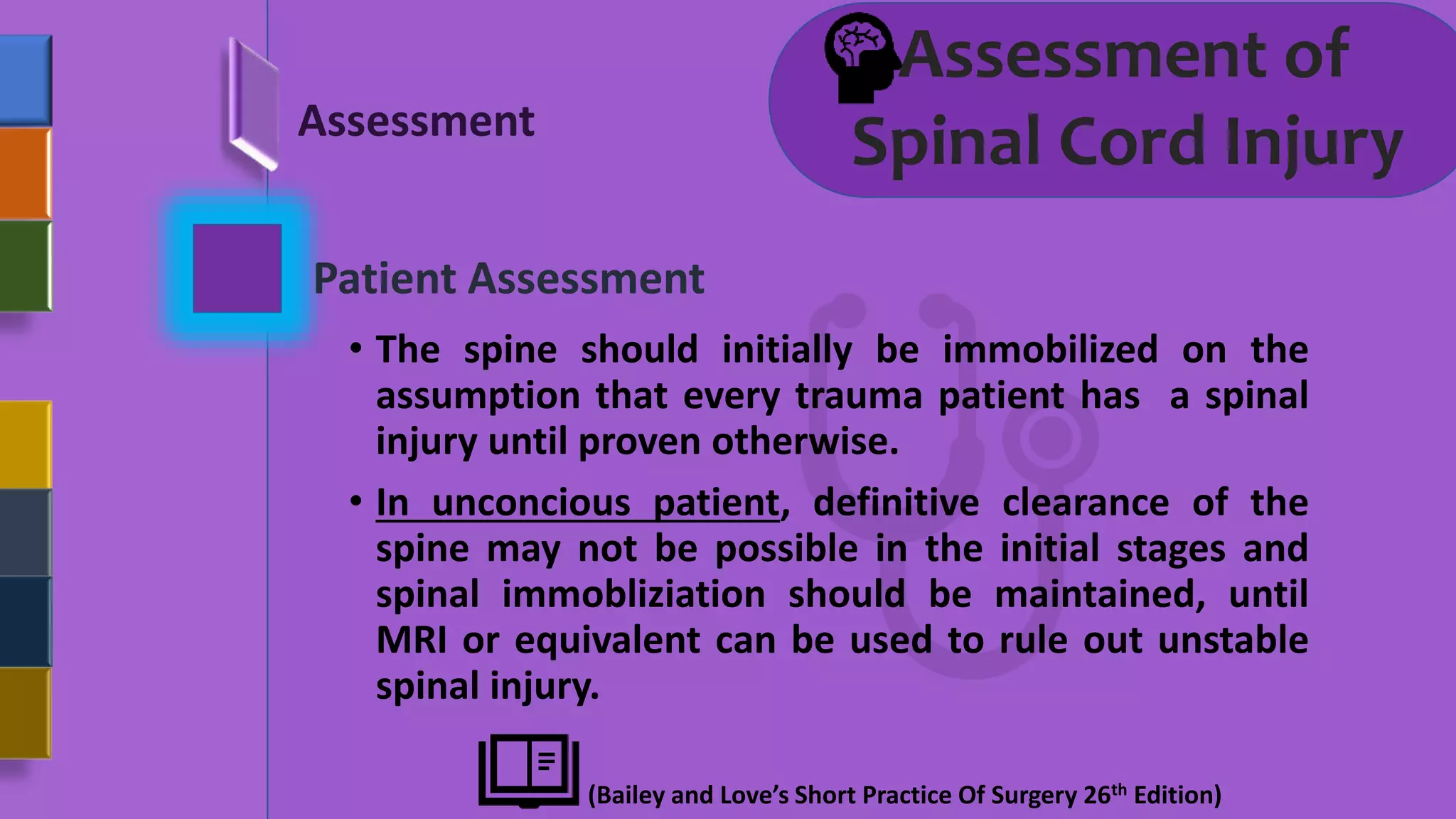 Assessment Of Spinal Cord Injury | PPTX