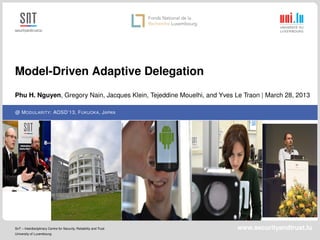 Model-Driven Adaptive Delegation | PPT