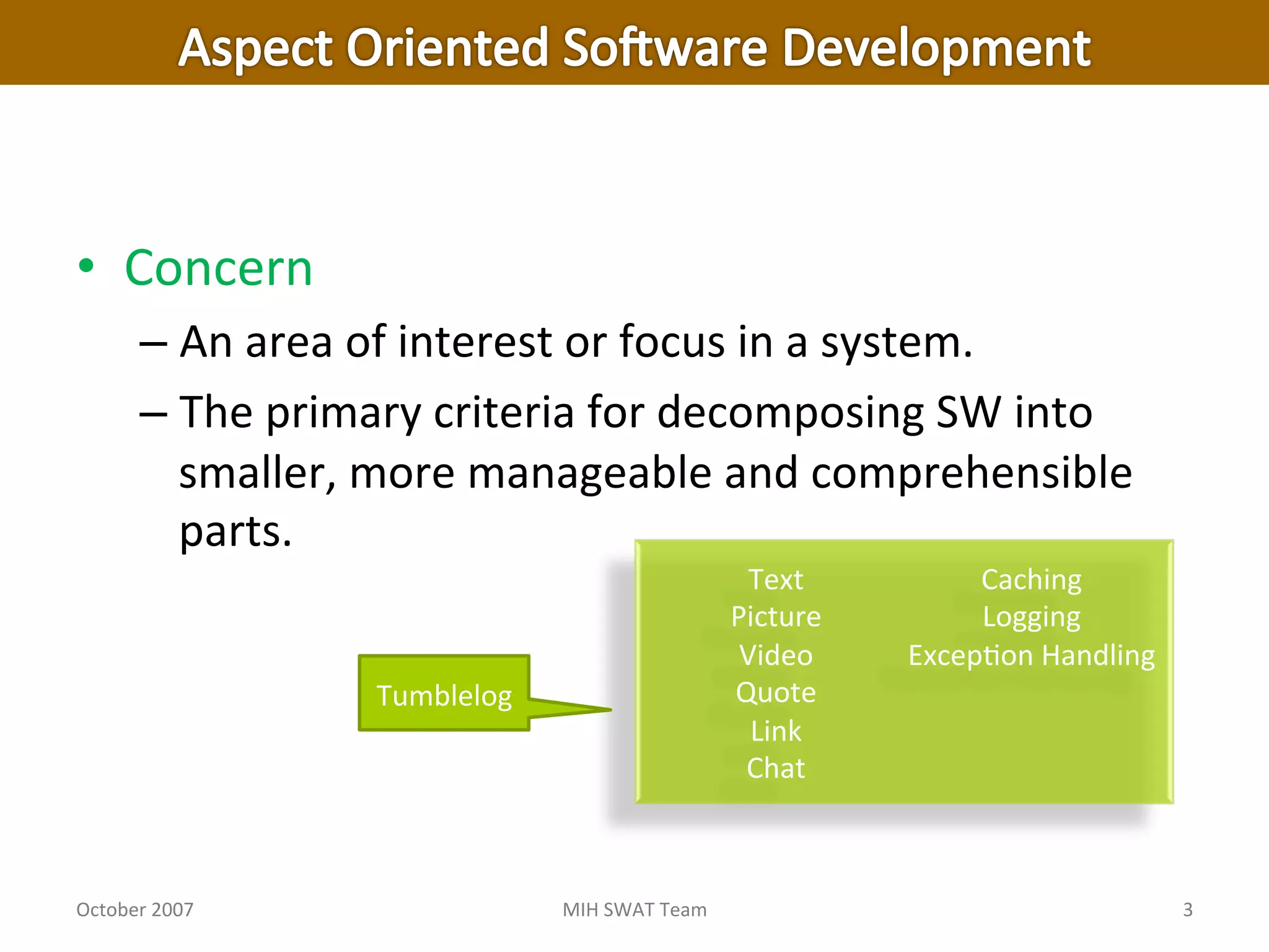 Aspect Oriented Software Development | PDF