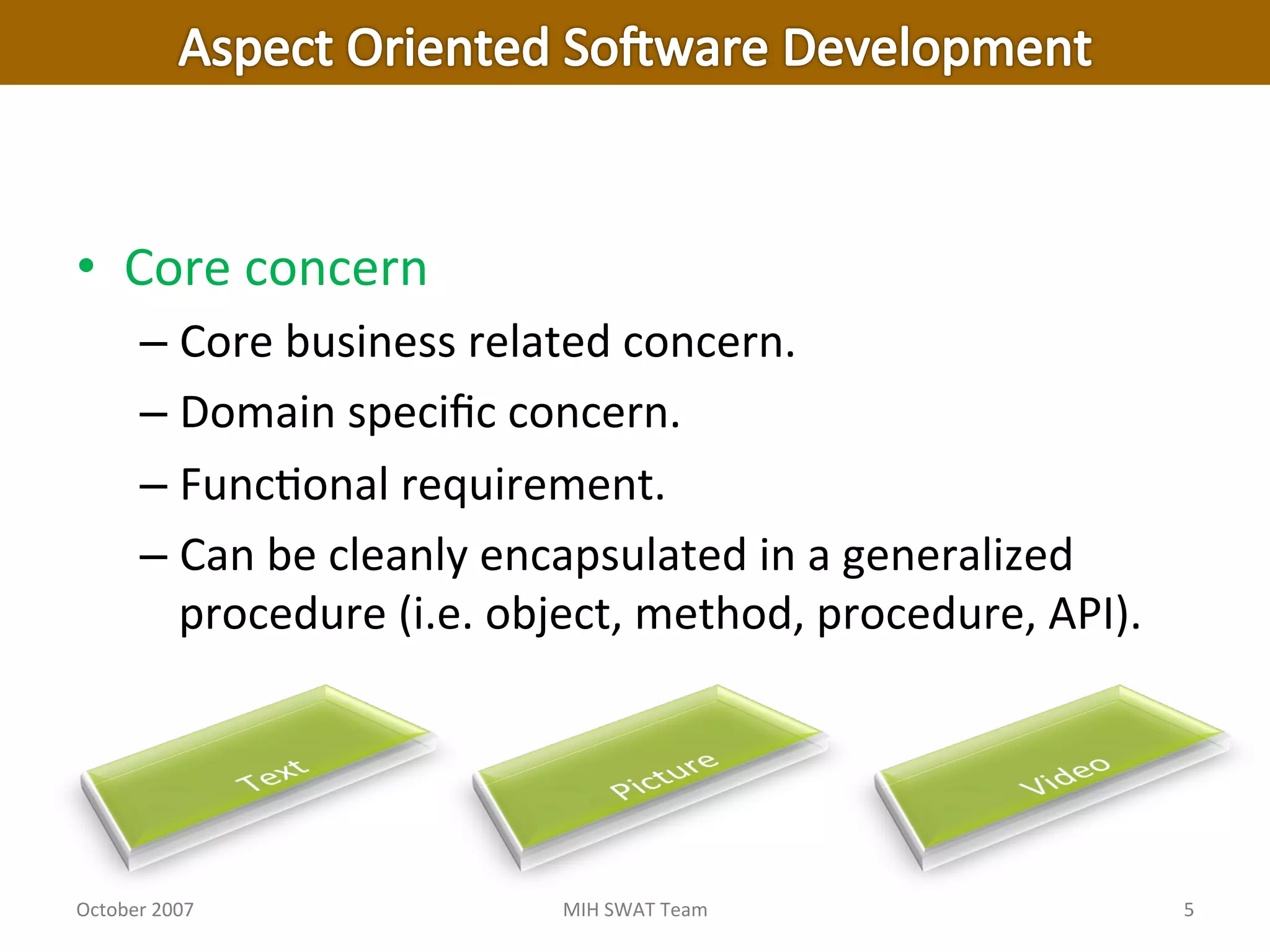 Aspect Oriented Software Development | PDF